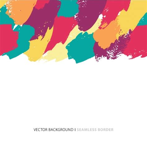 컬러 브러쉬 스트로크 배경 프리미엄 벡터