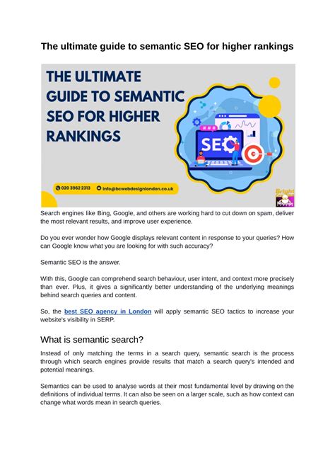 PPT The Ultimate Guide To Semantic SEO For Higher Rankings PowerPoint Presentation ID