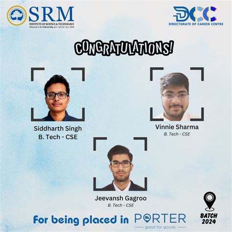Srm Ist Career Centre On Linkedin Srm Srmist Srmdcc Teamdcc Lifeatsrm Campusplacement