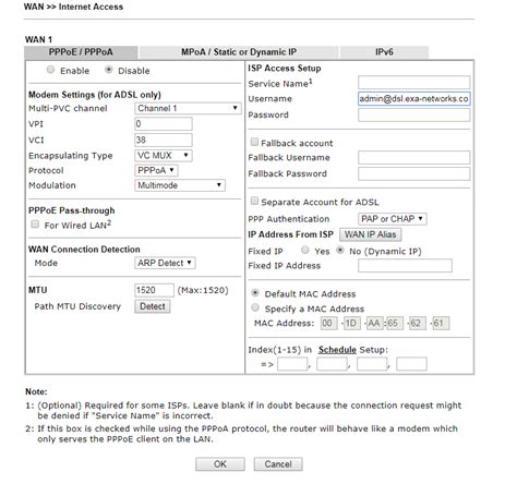 Configuring A Draytek Vigor Router Exa Networks