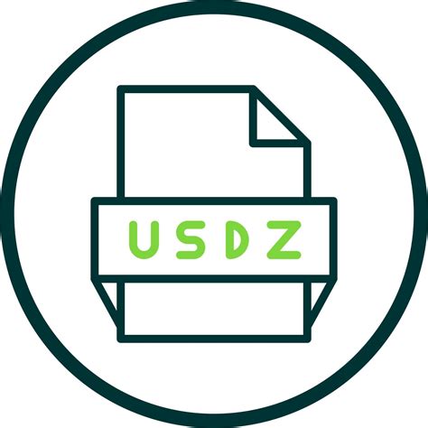 Usdz File Format Icon 15991664 Vector Art At Vecteezy