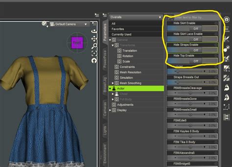 Hide Geometry Parameter Buttons Daz 3d Forums