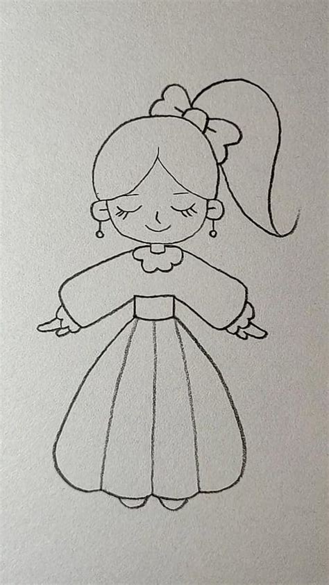 简笔画女孩马尾辫 简笔画女孩马尾辫图片 画趣文库（我爱生活）