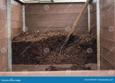 Mature Compost Ready To Use In Garden Produced In A Community Composter