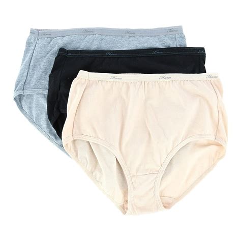 Hanes Womens Cotton Briefs 8 Size Pack Assorted Colors 3 Ea