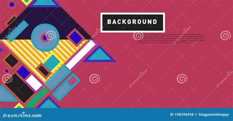 Vector Abstract Colorful Rectangle Background For Banner Stock Vector Illustration Of Flat