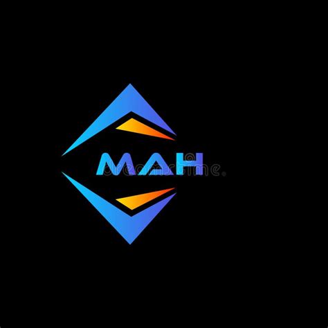 MAH Abstract Technology Logo Design On Black Background MAH Creative Initials Letter Logo