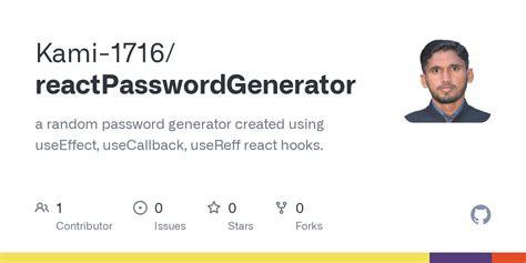 Github Kami 1716reactpasswordgenerator A Random Password Generator Created Using Useeffect