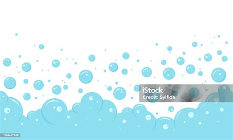 블루 버블 비누 배경 거품 테두리 추상프레임 비누 패턴 투명 발포성 기포 스트림 만화 소다 팝 피지 음료 탄산 벡터 기포에 대한