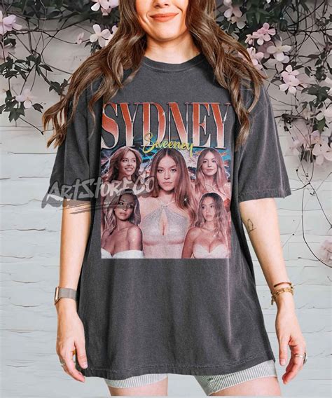 Sydney Sweeney Retro Collage Graphic Tee Vintage Inspired Apparel Etsy