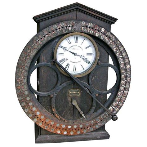Antique Punch Clock 9 For Sale On 1stdibs Vintage Punch Clock