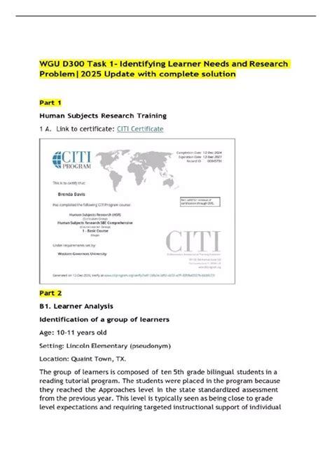 Wgu D300 Task 12 And 3 Bundle With Complete Solution Stuvia Us
