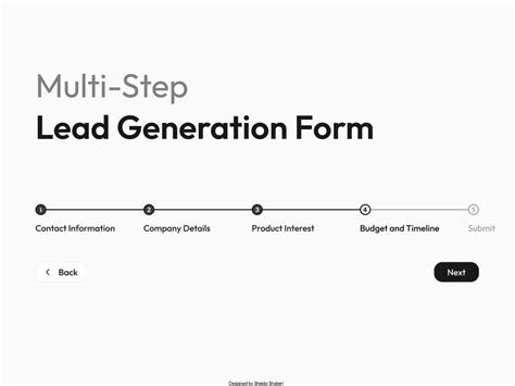 Sheida S On Linkedin Multi Step Lead Generation Form Ui