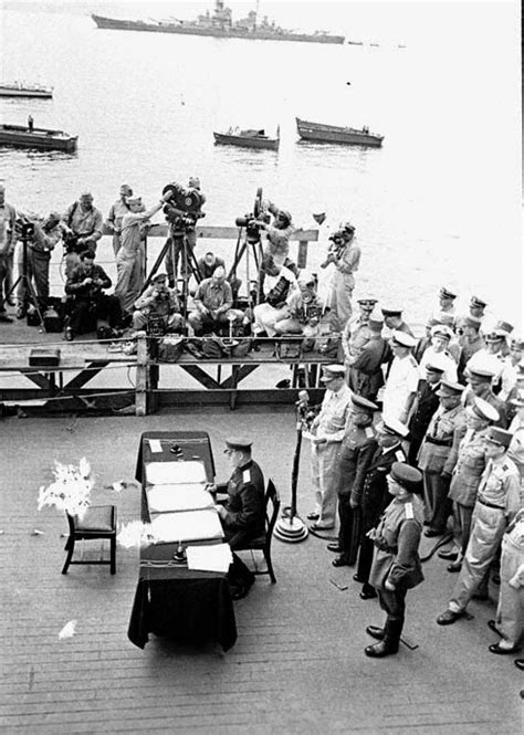 World War Ii In Pictures Japanese Surrender Ceremony 2 September 1945