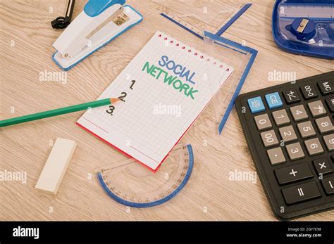 text sign showing social network word written on a framework of individual linked by interan