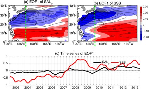 A The Spatial Patterns Of The First Empirical Orthogonal Function