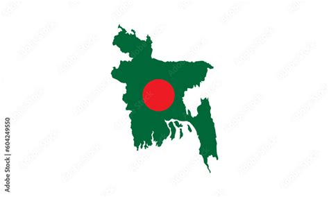 Flag Map Of Bangladesh Vector Maps Stock Vector Adobe Stock