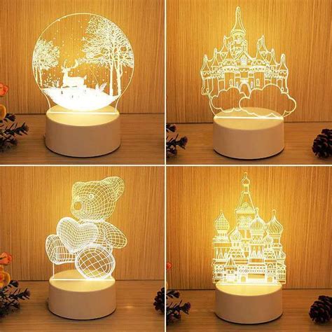 Usb Led Night Creative Visualization Lamp 3d Acrylic