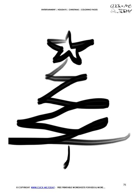 Christmas Tree Star Coloring Page Printable Printable Free Templates