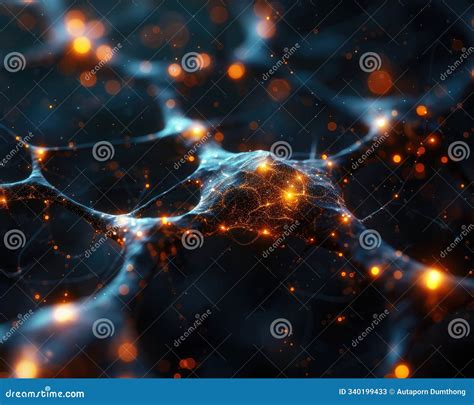 Closeup Of The Neural Networks Within The Artificial Intelligence