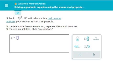 Solved Module Is Equations And Inequalities Topic Is Solving A Quadratic Course Hero