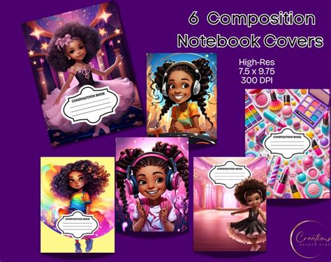 Printable Composition Notebook Covers Girls Composition Notebook