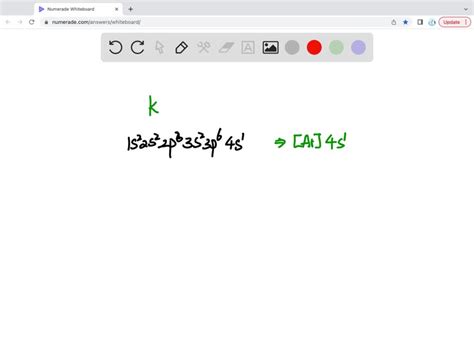 Solved Which Electron Configuration Represents A Potassium Atom In Excited State