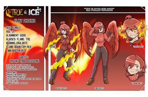 Standalone Ref Commish Flint Phoenix Ref Sheet By Feerocomics On