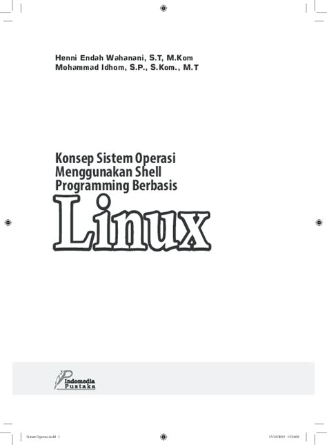 Pdf Konsep Sistem Operasi Menggunakan Shell Programming Berbasis Linux