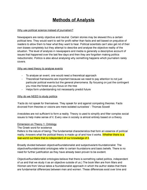 methods of analysis lecture notes 1 methods of analysis why use