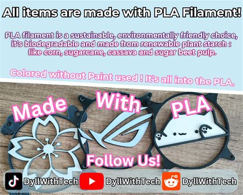 Asus ROG Strix Logo 120mm 140mm Fan Shroud Cover Custom Etsy