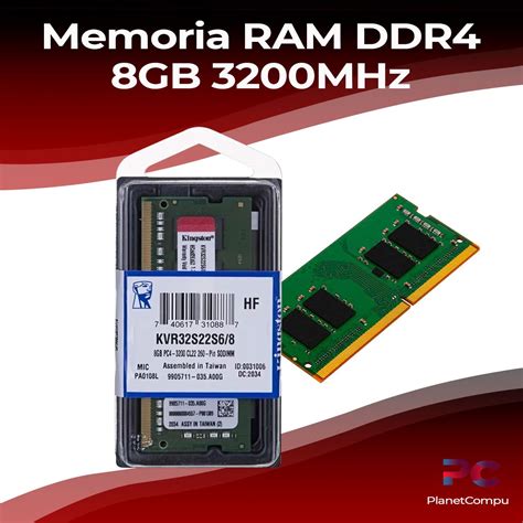 Ram 8gb 3200 Mhz Kingston Ddr4 Laptop Planetcompu Componentes De Pc