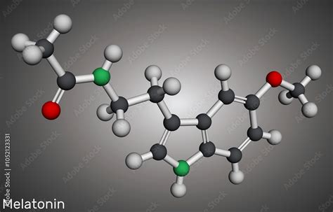 Melatonin Molecule Sleep Hormone Molecular Structure Molecular Model