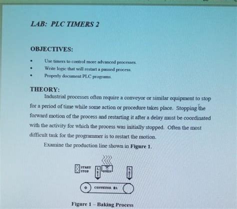 Solved Lab Plc Timers 2 Objectives Use Timers To