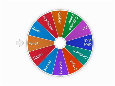 School Objects Wheel Spin The Wheel School Objects Wheel Spin The Wheel
