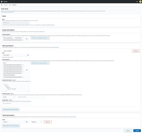 Kibana Roles Permission Security Opensearch