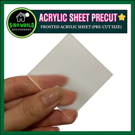 Frosted Acrylic Sheet Pre Cut And Customized Size Sheets Plastic Glass Plexiglass Color Clear