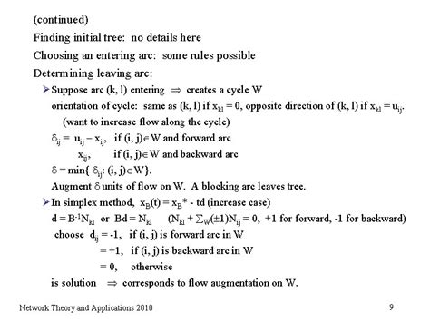 Chapter 11 Minimum Cost Flows Network Simplex Algorithms