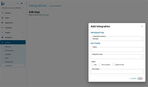 Integrating Bandwidth With Cognigy Via Aibridge On The Legacy North