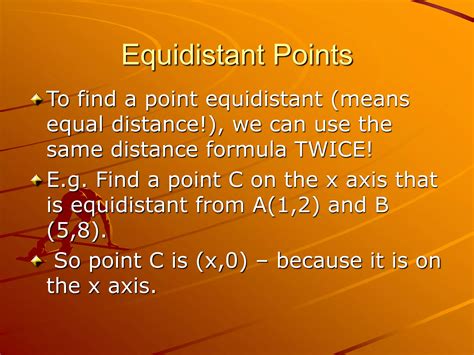 Distance In The Cartesian Plane Ppt