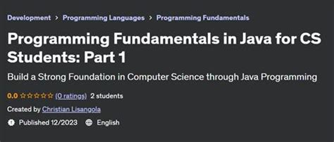Programming Fundamentals In Java For CS Students Part 1 SCRiPTMAFiA
