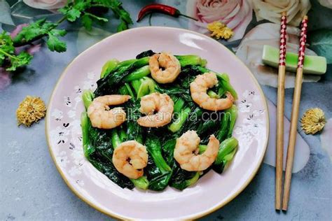 油菜炒虾仁的做法菜谱香哈网
