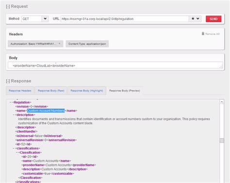 Custom Pattern As A Classification Value On Nsx Data Security