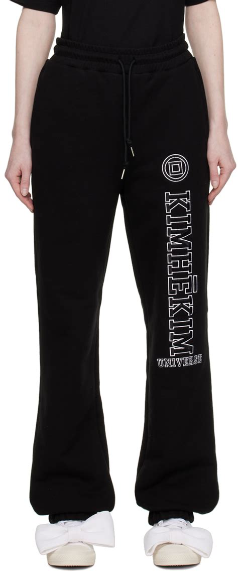 Black Universe Lounge Pants by KIMHĒKIM on Sale