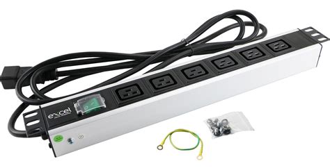 Buy Excel 6 X C19 Socket Horizontal PDU C20 Plug Switched Comms Express