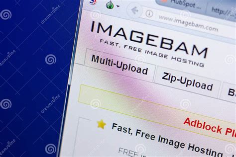 Ryazan Russia May 13 2018 Imagebam Website On The Display Of Pc