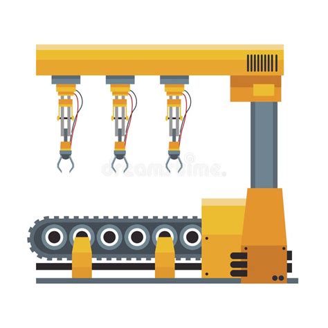 Factory Robot Arm Stock Vector Illustration Of Process