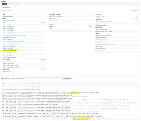 multiple field values appear in preview but do not export [ 3277219