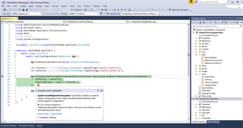 c how to solve open id configuration error with identity server 4
