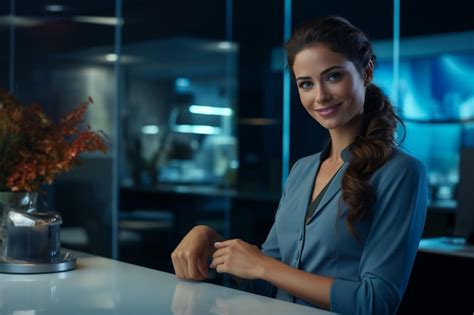 Premium Ai Image Smiling Man In Suit Shake Hands As Hello In Office Portrait Friend Welcome